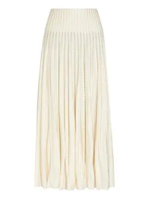 ALAÏA Textured Knit Midi Skirt