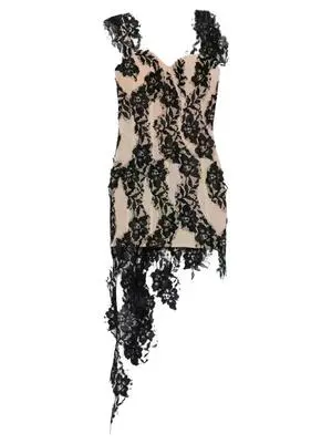Giuseppe Di Morabito Lace Mini Dress - Neutrals