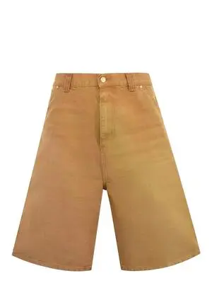 Carhartt Work In Progress Logo-patch Denim Shorts - Brown