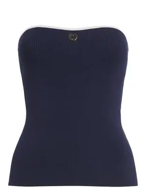 Maje Logo-plaque Bandeau Top - Blue