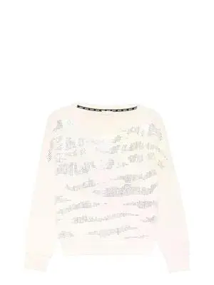 Liu Jo Crystal-embellished Sweatshirt - Neutrals