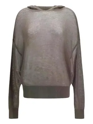 Rick Owens Hooded Knitwear - Brown