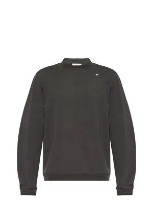 Stone Island Sweatshirt With Embroidered Logo - Grey