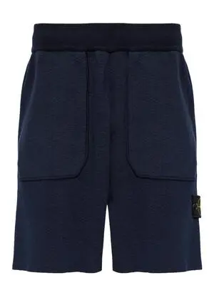Stone Island Logo Patch Shorts - Navy Blue
