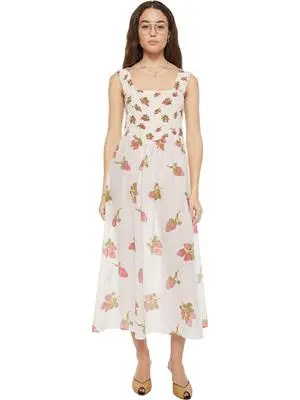 Alix Of Bohemia Kay Strawberry Dot Dress - White