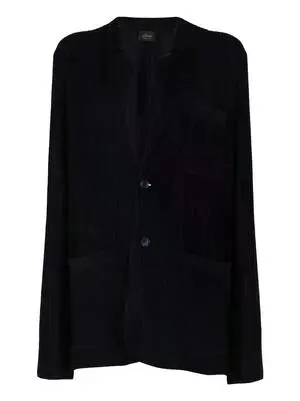 Brioni Button Ribbed Jacket - Blue