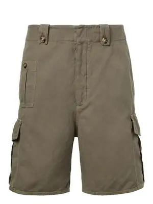 Brunello Cucinelli Cotton And Linen Cargo Shorts - Green