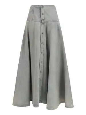 HAIKURE A-line Skirt - Blue