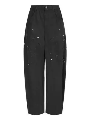 CROQUIS Artisan Splash Relaxed Trousers Black