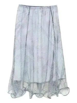 JNBY Paisley-print Midi Skirt - Blue