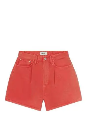 AGOLDE Rhoda Pleated Shorts Red
