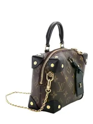 LOUIS VUITTON Petite Malle Souple Handbag Monogram Canvas - Brown