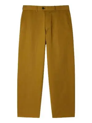 Paul Smith Relaxed-fit Khaki Cotton-linen Chinos - Brown