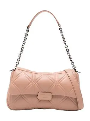 Emporio Armani Leather Shoulder Bag Beige
