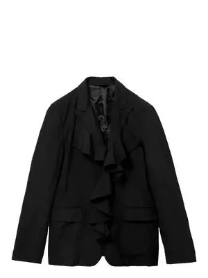 Comme Des Garçons Ruffled Blazer - Black