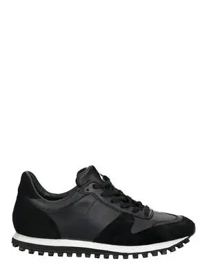 Novesta Marathon Suede Panelled Sneakers - Black