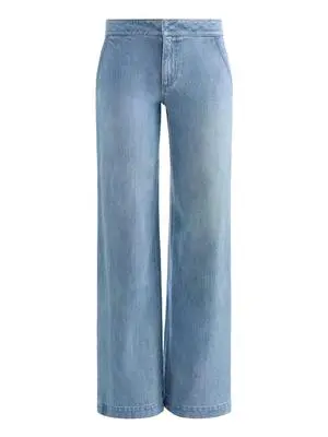 Alice + Olivia Xander Stripe Jeans - Blue