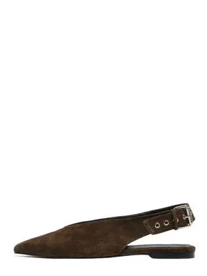 Bimba Y Lola Buckle Embellished Flat Pumps - Brown
