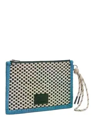 Bimba Y Lola Woven Drawstring Wallet Neutrals