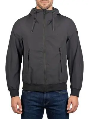 Peuterey Peuterey Hooded Nylon Zip-Up Jacket Black