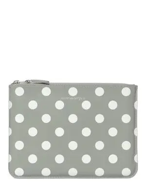 Comme Des Garçons Polka Dot Leather Pouch - Grey