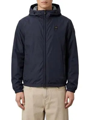 BLAUER. Blauer Cotton Lined Nylon Windbreaker Jacket Blue