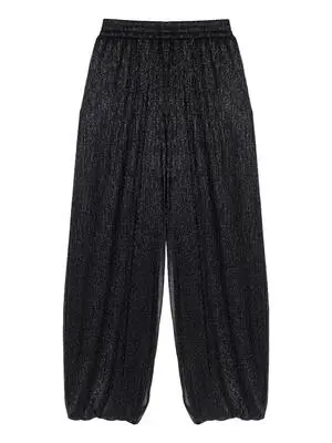 Maje Metallic Effect Pleated Trousers - Black