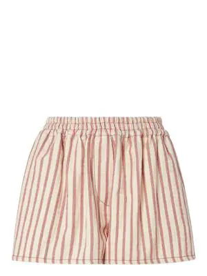 Fendi FF Denim Shorts Red