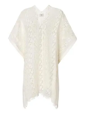 Fendi Ff Poncho - White