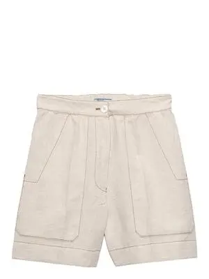 Prada Chambray Shorts - Neutral