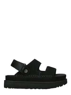 UGG Goldenstar Glide Suede Sandals Black