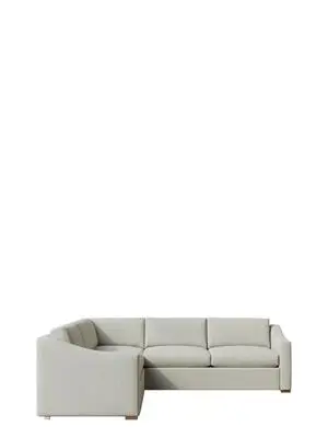 Quince Hollis Slope Arm L Sectional In Performance Chenille Linen Blend Sorrell