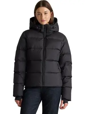 Quince Responsible Down Cinch Waist Puffer Jacket - Black