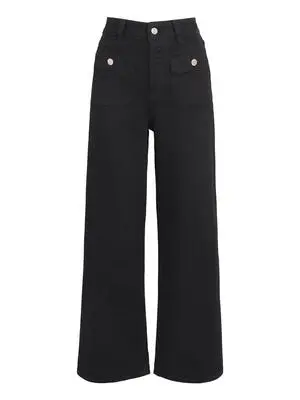 Maje Straight Leg Jeans - Black