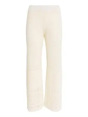 ERES Crochet Emblème Wide-leg Trousers - Ivory
