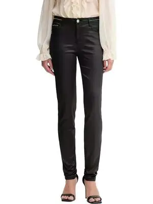 MORGAN Fitted High-waisted Trousers - Black
