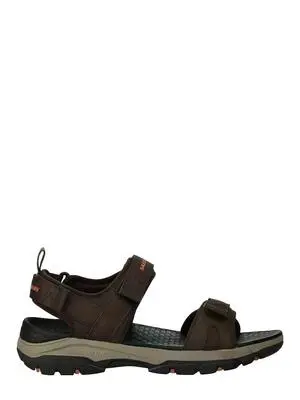 Sketchers Tresmen Ryer Logo Detail Sandals - Brown