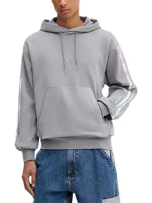 Adidas Logo Stripe Hoodie - Grey