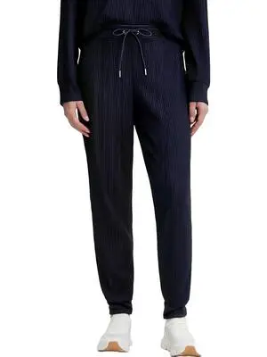 Dkny Ribbed-knit Track Pants - Blue