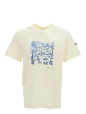 Moncler Chest Printed T-shirt - Neutrals
