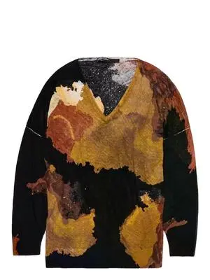 Bimba Y Lola Printed V-neck T-shirt - Black