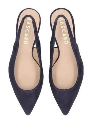 MASCARO Suede Pointed Toe Slingback Blue