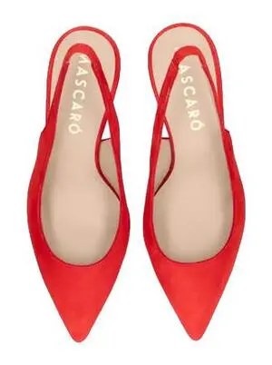 MASCARO Pointed Toe Slingback - Red
