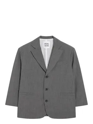 DOUUOD Single-breasted Jacket - Grey