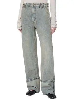 ENTIRE STUDIOS Washed-effect Wide-leg Jeans - Grey