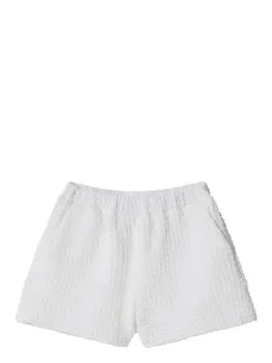 DOUUOD Textured Shorts - White