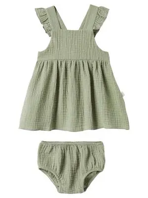 TEDDY & MINOU Ruffled Dress With Culottes - Green