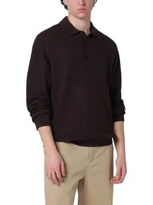 Loro Piana Gokarna Wool-blend Polo Shirt - Brown