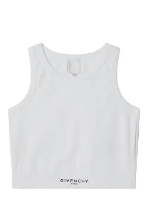 Givenchy Logo Cropped Top - White