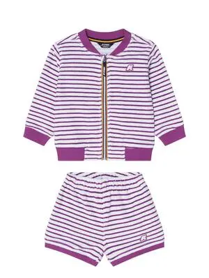 K-WAY Striped Terry Outfit - Multicolor
